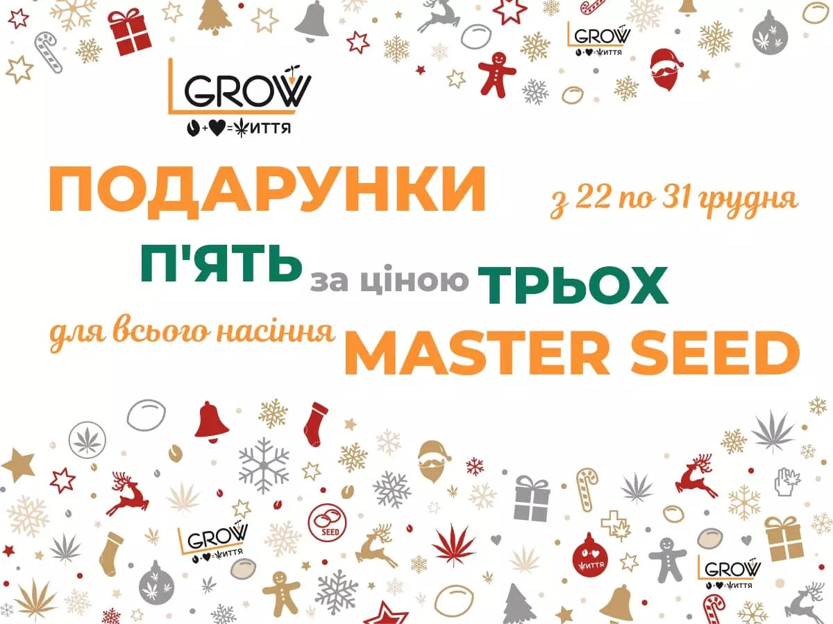 Новорічні знижки від MASTER SEED